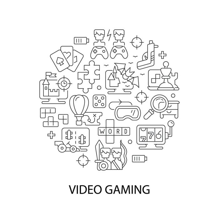 Video Game Outline Vector Art, Icons, and Graphics for Free Download