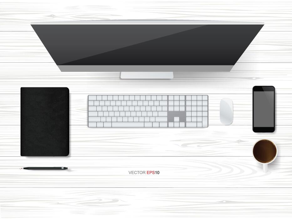 Office Table Top View Vector Art, Icons, and Graphics for Free Download