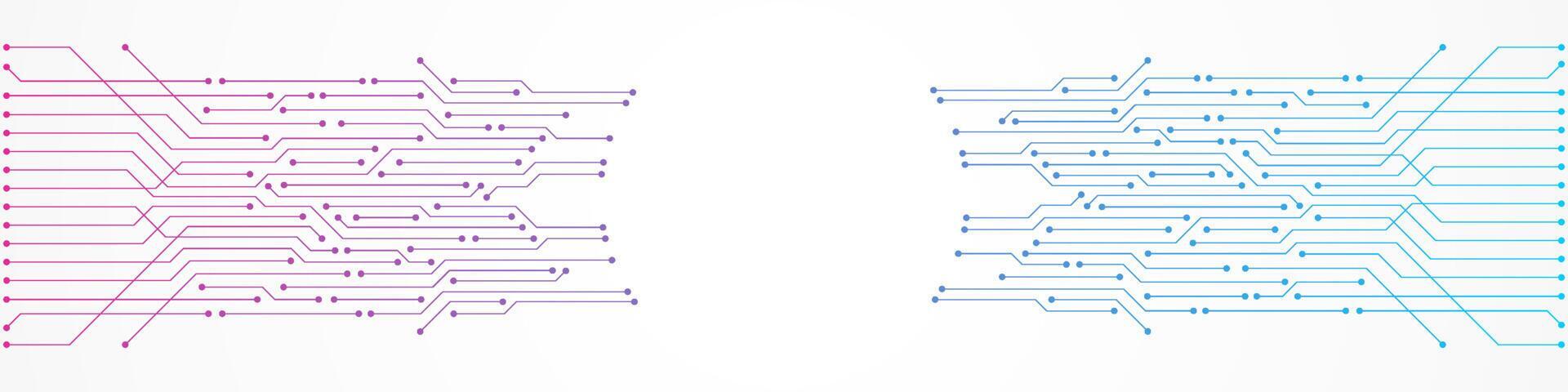 Abstract Digital Global Technology Background Blue Circuit Board Pattern Microchip Power Line