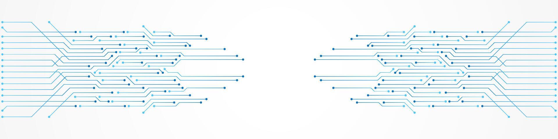 Abstract Digital Global Technology Background Blue Circuit Board Pattern Microchip Power Line