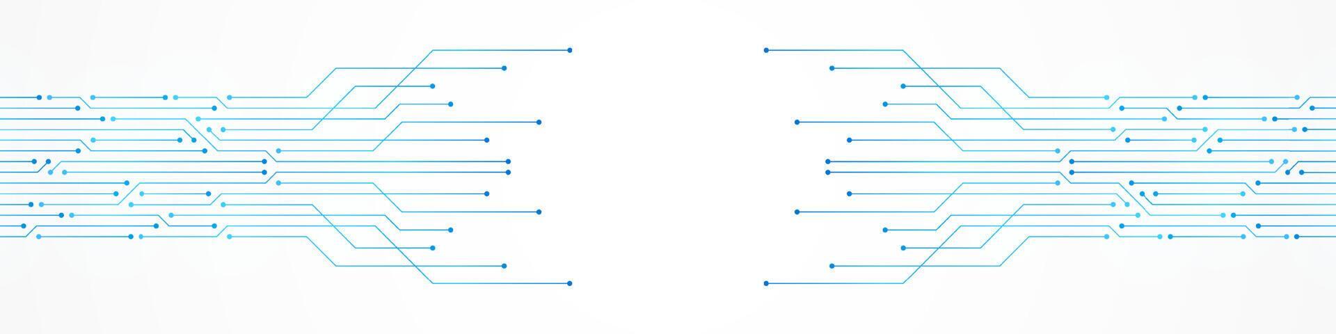Abstract Digital Global Technology Background Blue Circuit Board Pattern Microchip Power Line