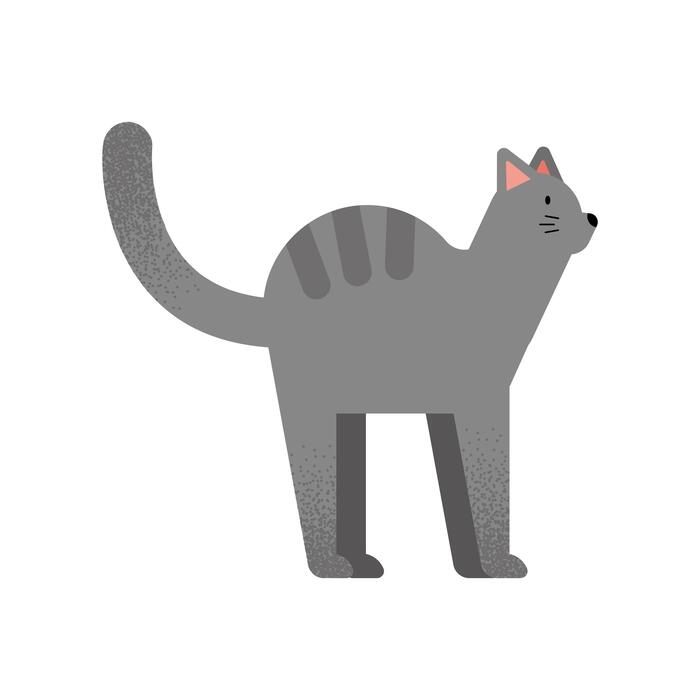 Gray Cat Vector Art, Icons, and Graphics for Free Download