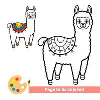Llama Coloring Page Vector Art, Icons, and Graphics for Free Download