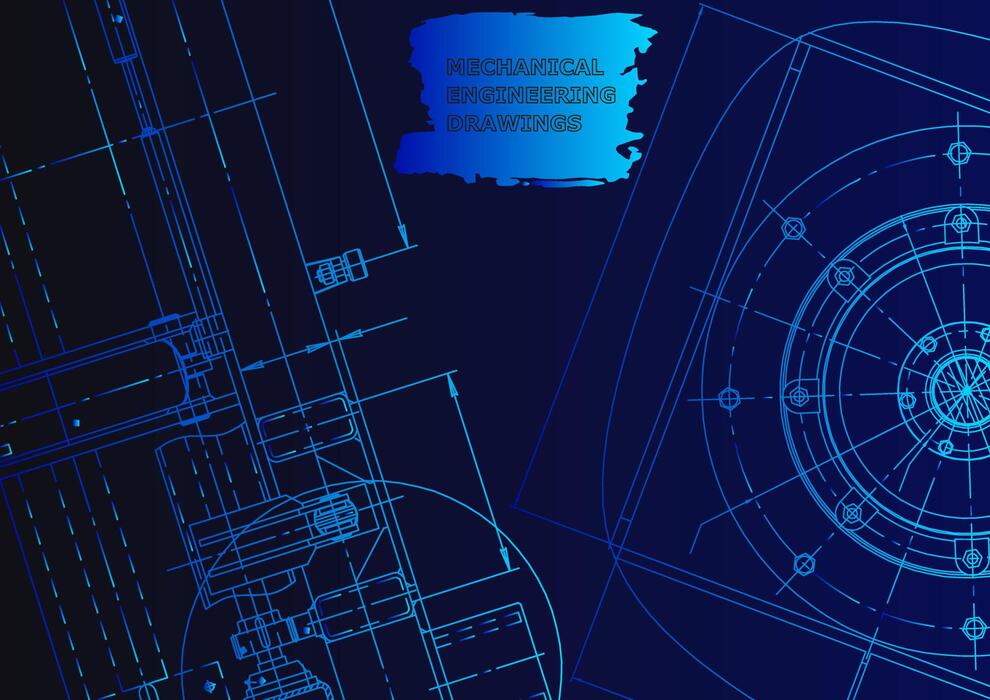 Sketch. Vector engineering illustration. Computer aided design systems ...