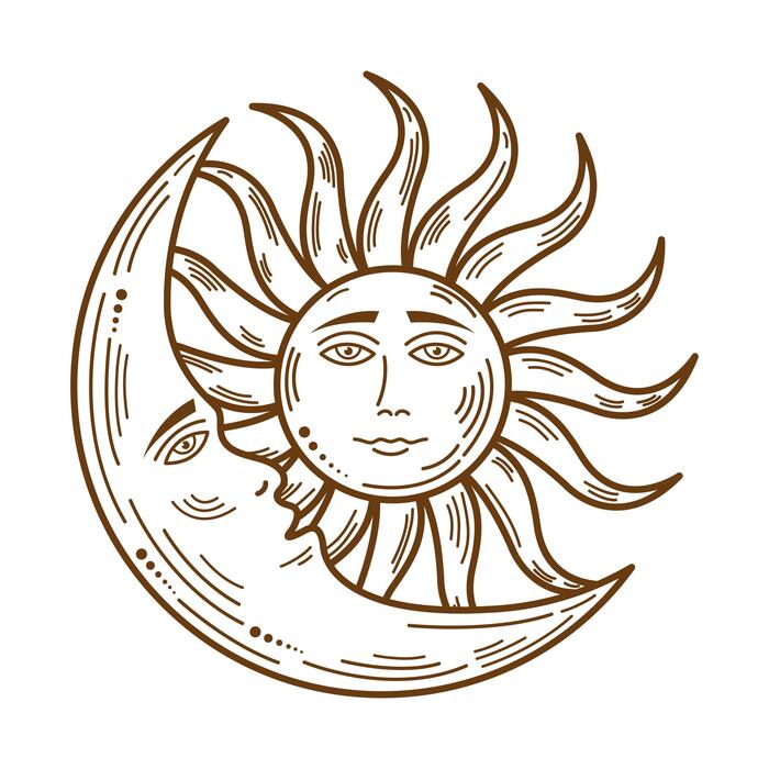 Sun And Moon Vector Art, Icons, and Graphics for Free Download