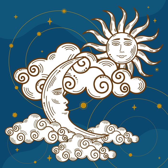 Sun And Moon Vector Art, Icons, and Graphics for Free Download