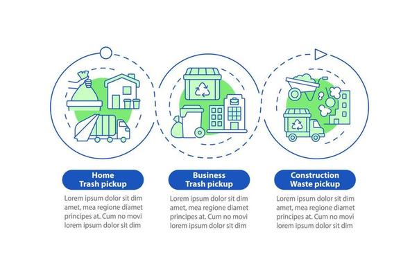 Recyclable garbage vector infographic template. Accepted waste types ... Recyclable garbage vector infographic template. Accepted waste types ...