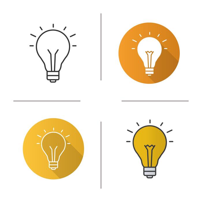 Good idea color icon. Light bulb. Eureka. Isolated vector illustration ...