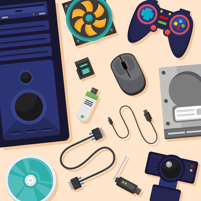 Computer Accessories Store Vector Art, Icons, and Graphics for Free ...