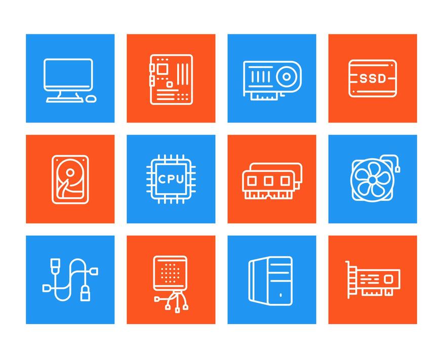 Pc Components Vector Art, Icons, and Graphics for Free Download
