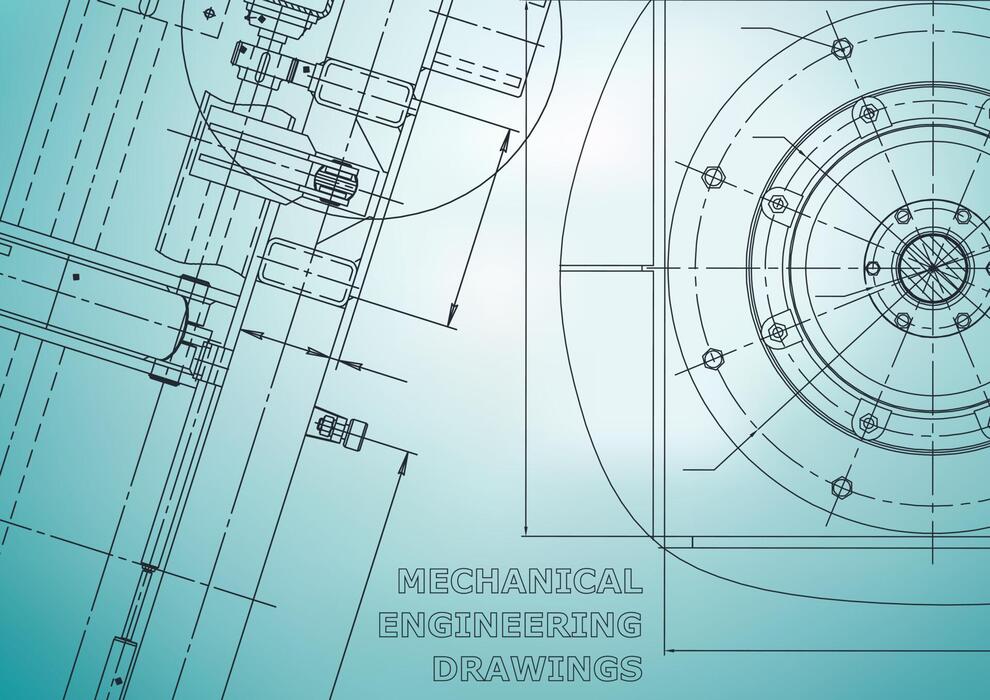 Mechanical Engineering Drawing Vector Art, Icons, and Graphics for Free ...