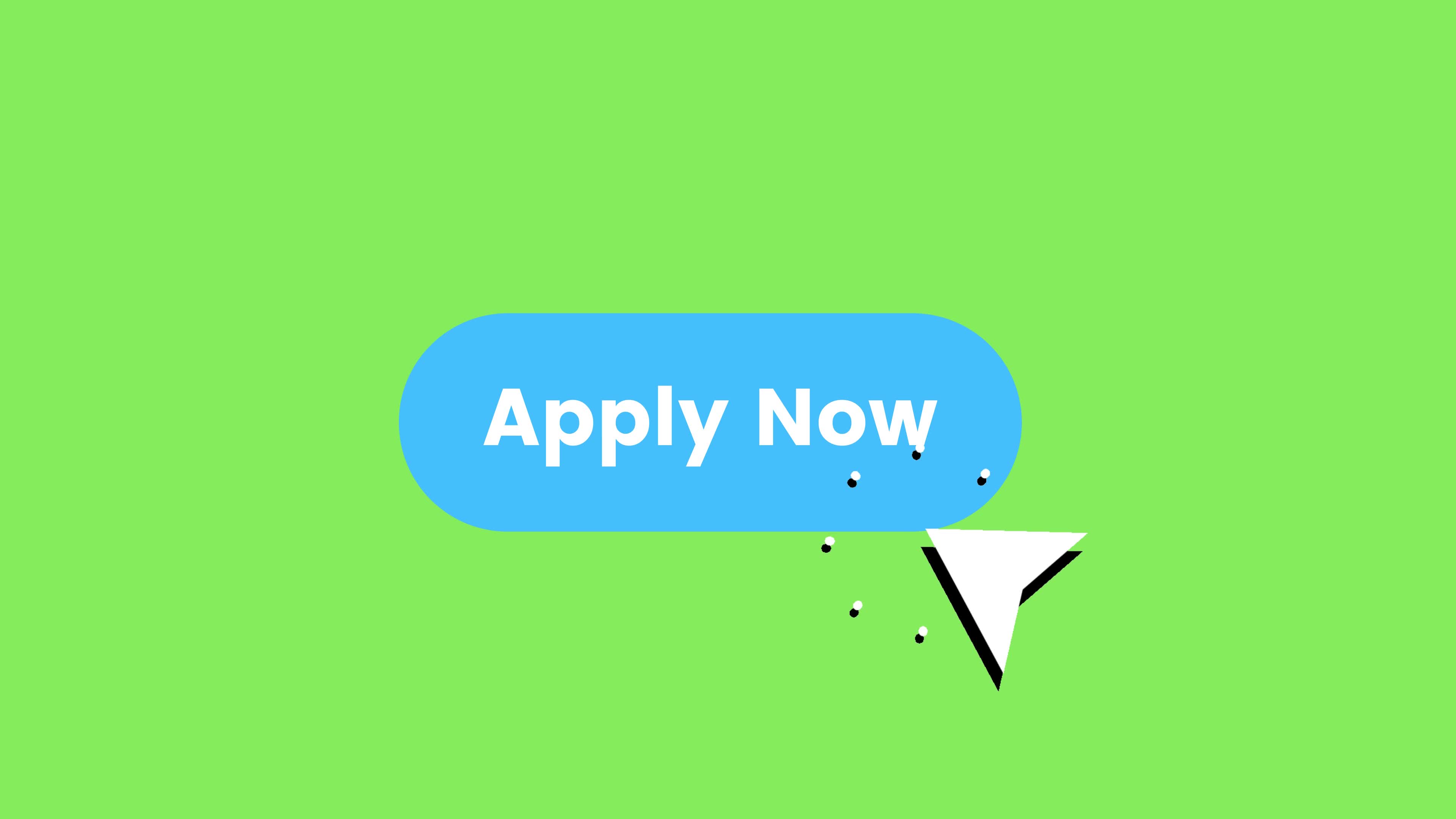 Mouse Cursor Slides Over And Clicks Apply Now on Web Page Software Program. Device Screen View ...