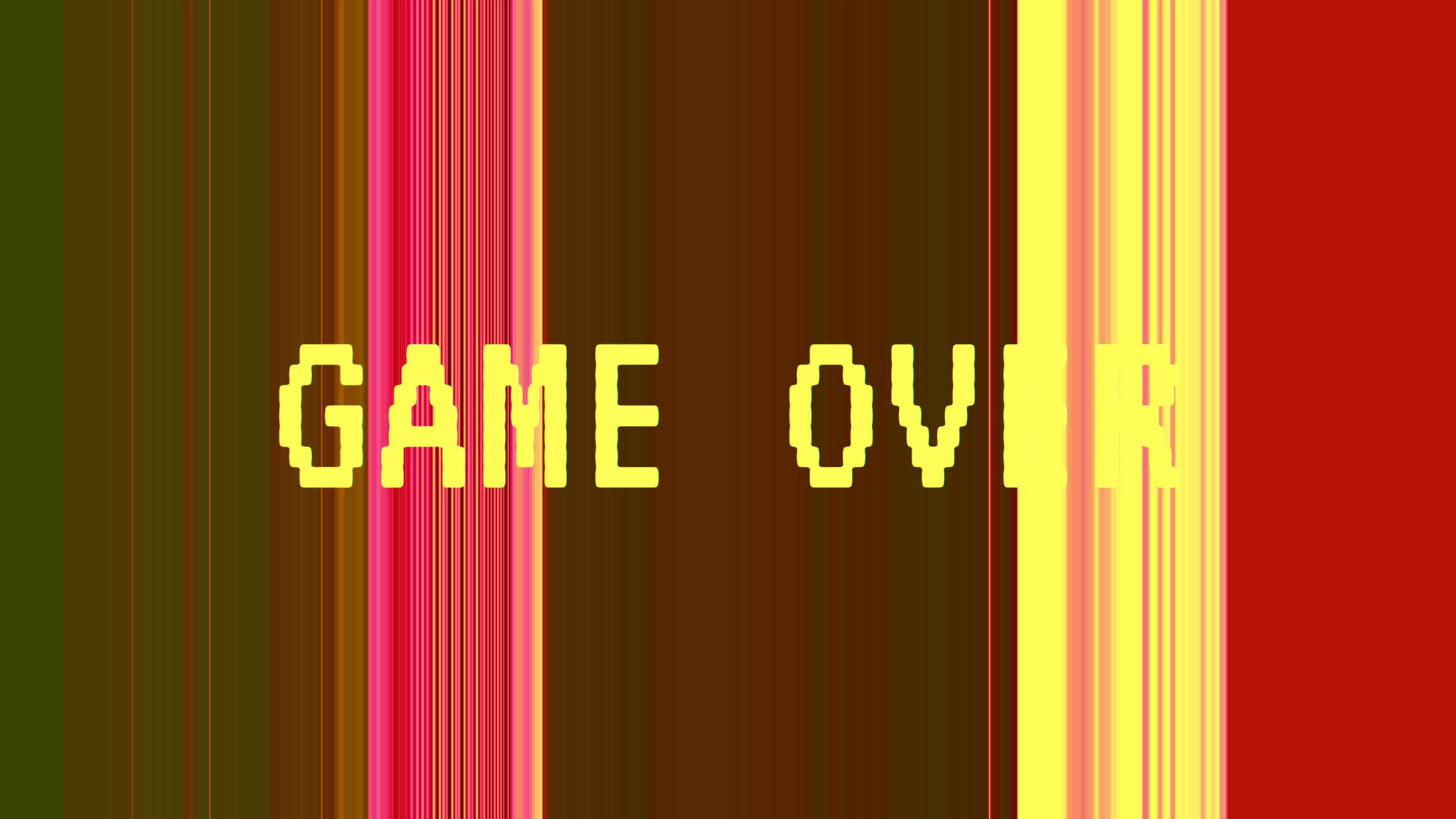 Game over glitch effect animation on a glitch background. Retro arcade ... Game over glitch effect animation on a glitch background. Retro arcade ...