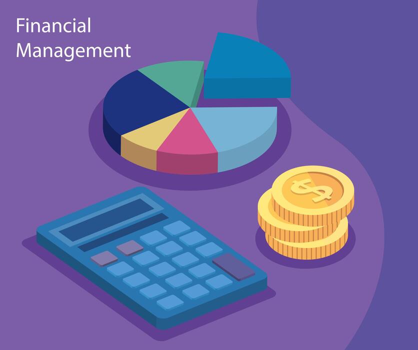 financial management with men and business icons 4309726 Vector Art at ...