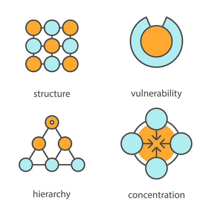 Vulnerability symbol color linear icon. Abstract metaphor. Thin line ...