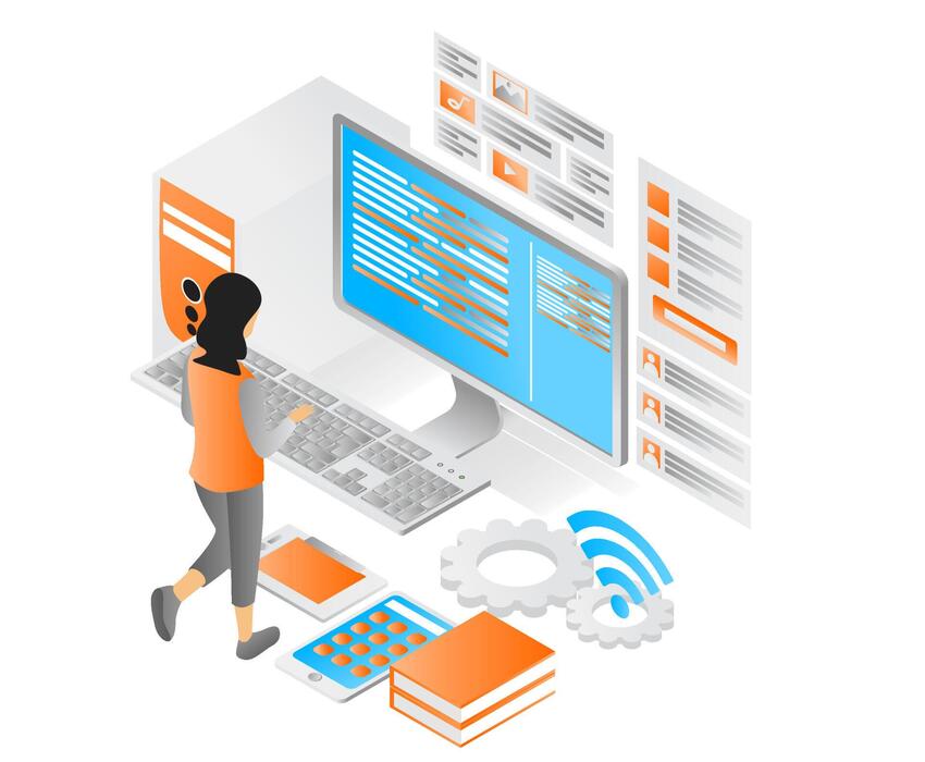 Isometric Programmer Vector Art, Icons, and Graphics for Free Download