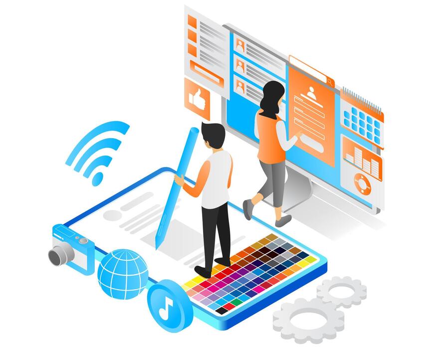 Isometric Programmer Vector Art, Icons, and Graphics for Free Download