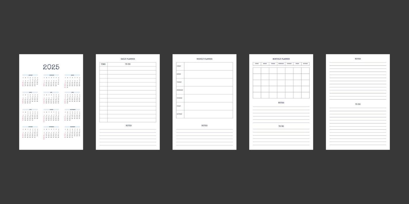 2025 calendar set in classic strict style. wall table calendar schedule ...