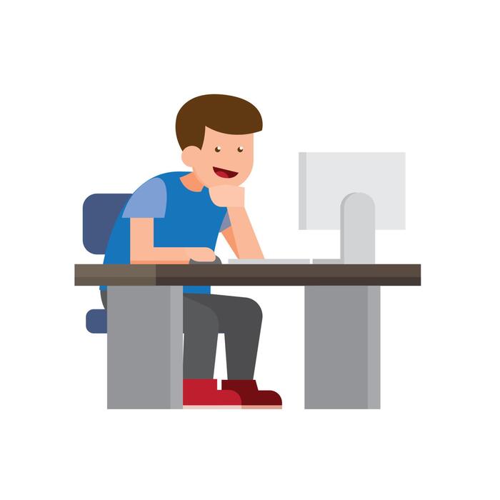 Man Computer Vector Art, Icons, and Graphics for Free Download
