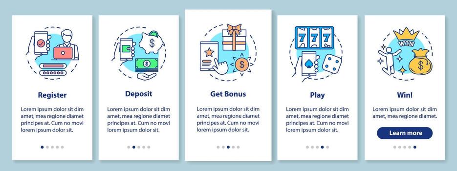 Savings Deposit Investment Onboarding Mobile App Page Screen With Linear Concepts Different