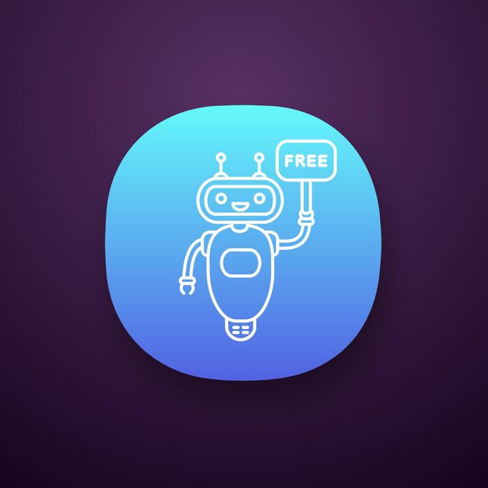 Chatbot typing answer app icon. UI UX user interface. Talkbot with dots in speech bubble. Modern ...
