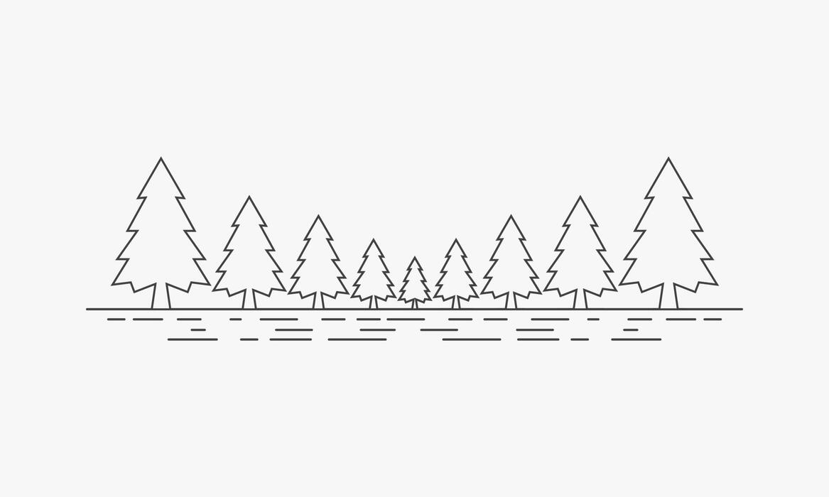 Tree Line Art Vector Art, Icons, and Graphics for Free Download