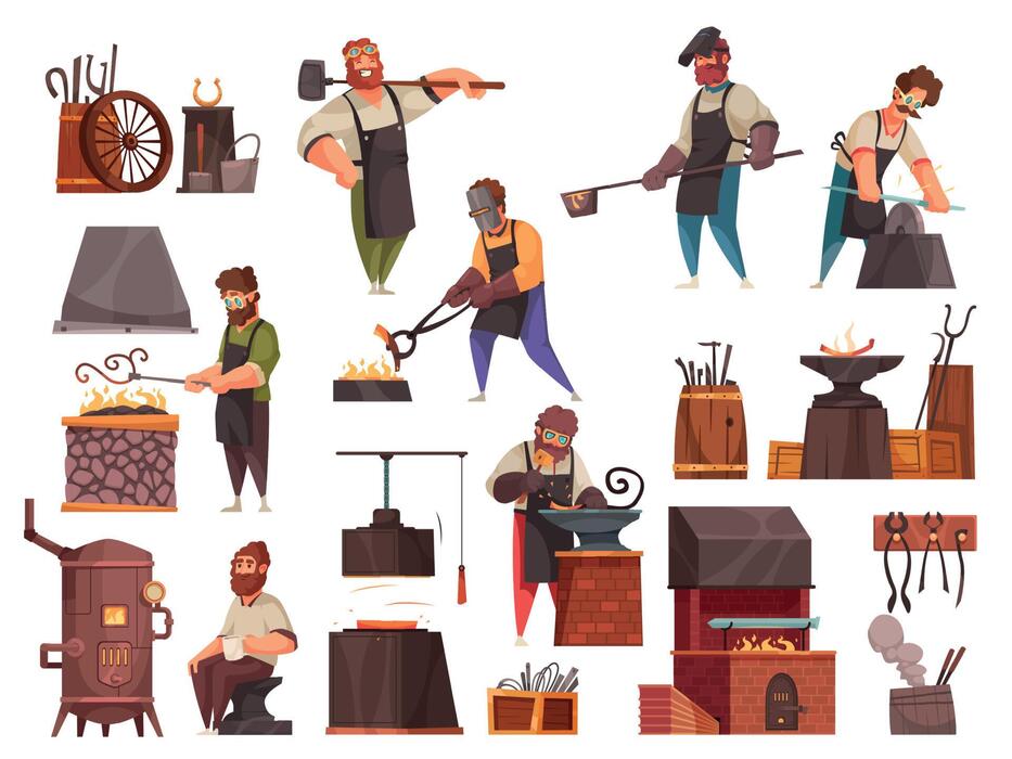 Blacksmith Vector Art, Icons, and Graphics for Free Download