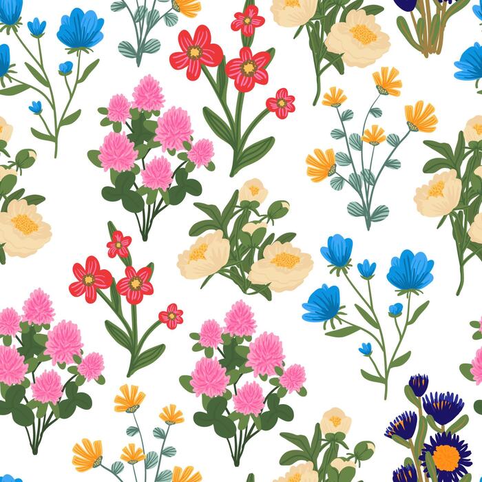 Flower Field Vector Art, Icons, and Graphics for Free Download