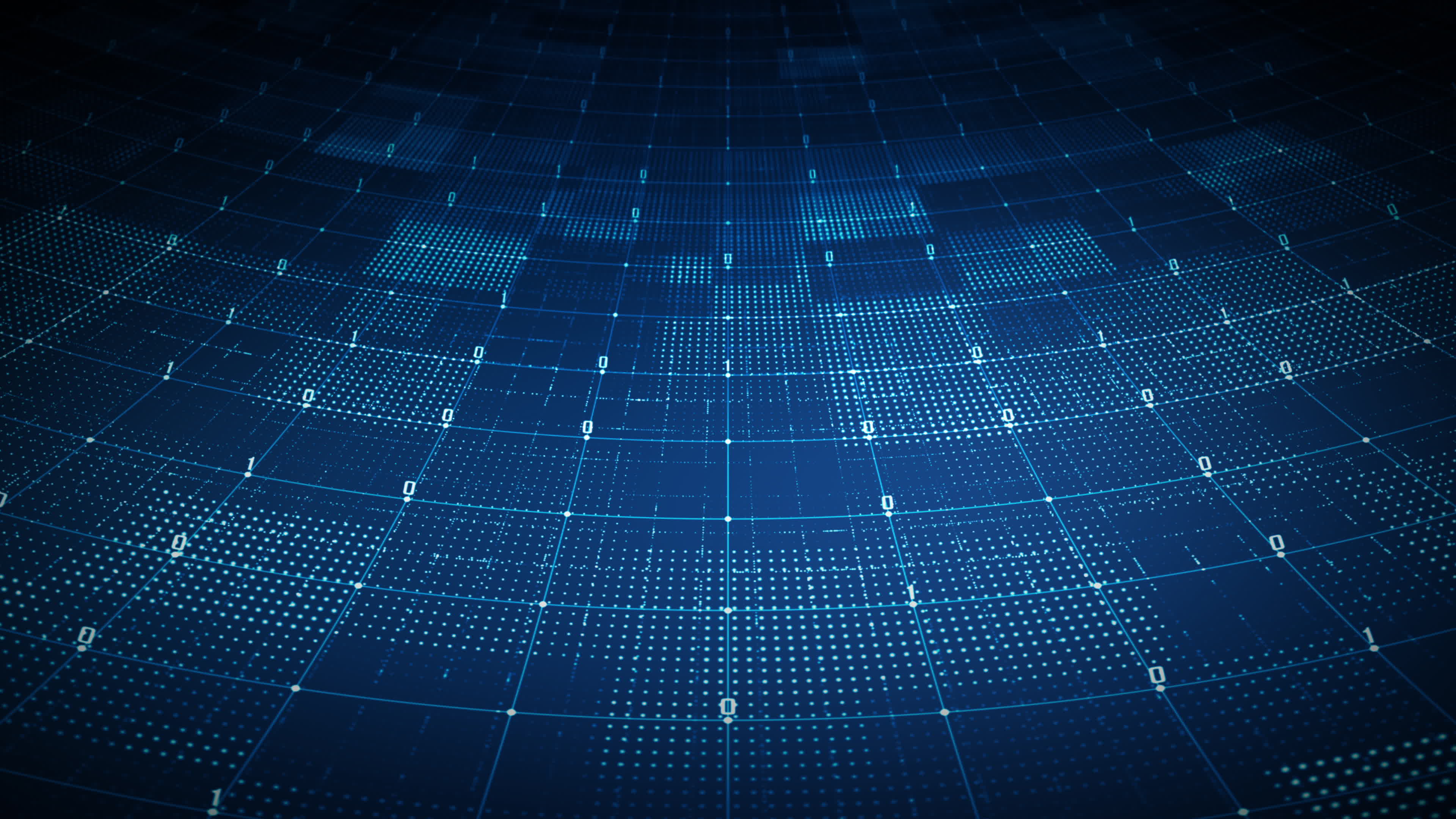 Abstract Technology Big Data Background Concept Blue Hexadecimal Big Data Digital Code