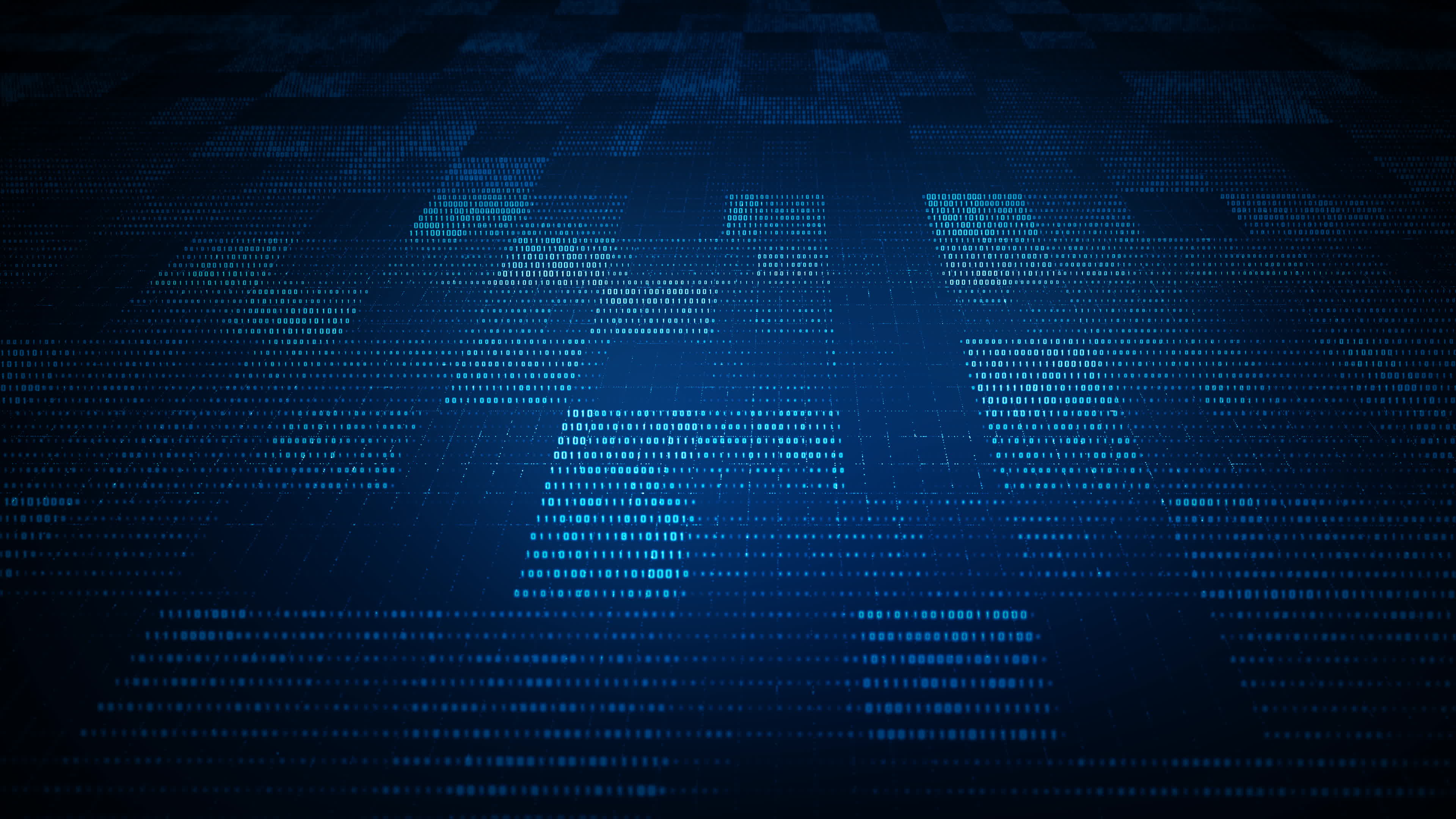 Abstract Technology Big Data Background Concept Blue Hexadecimal Big Data Digital Code