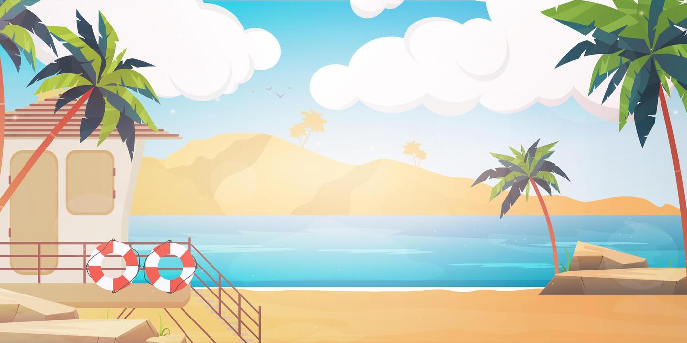 Page 2 | Beach Scene Vector Art, Icons, and Graphics for Free Download