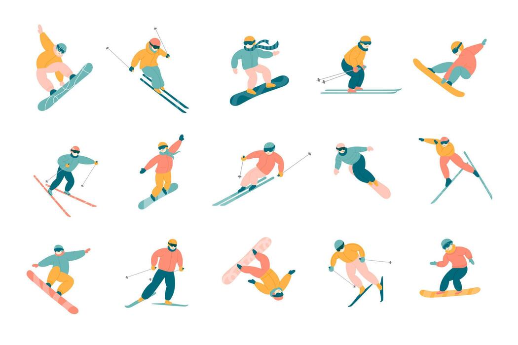 Skiing Vector Art, Icons, and Graphics for Free Download