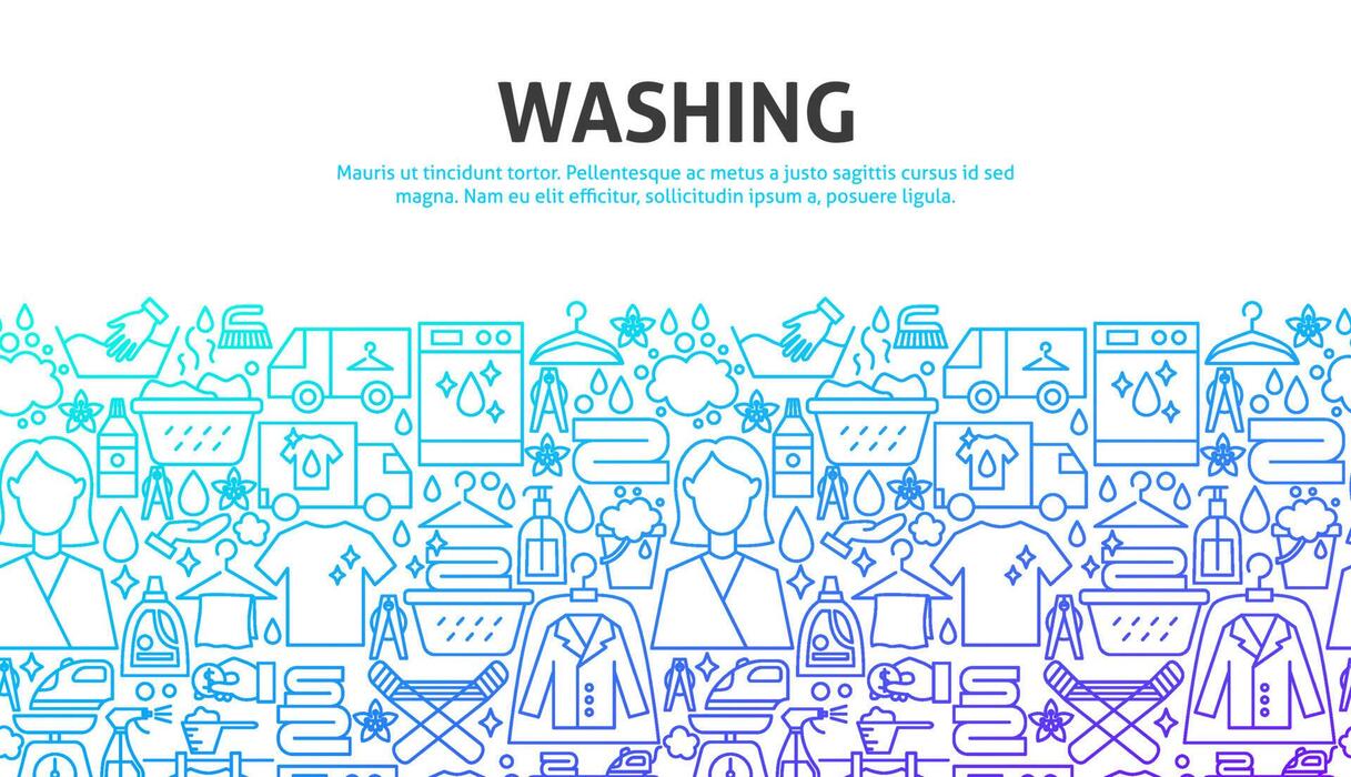 Laundry Wash Line Pattern Concept 4924836 Vector Art at Vecteezy