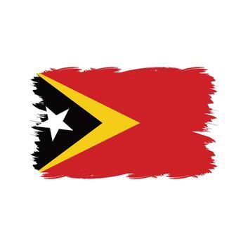 Timor Leste flag brush stroke, national flag 5894995 Vector Art at Vecteezy
