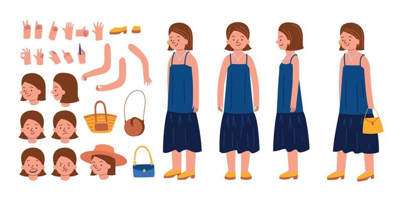 2d Character Girl Vector Art Icons And Graphics For Free Download