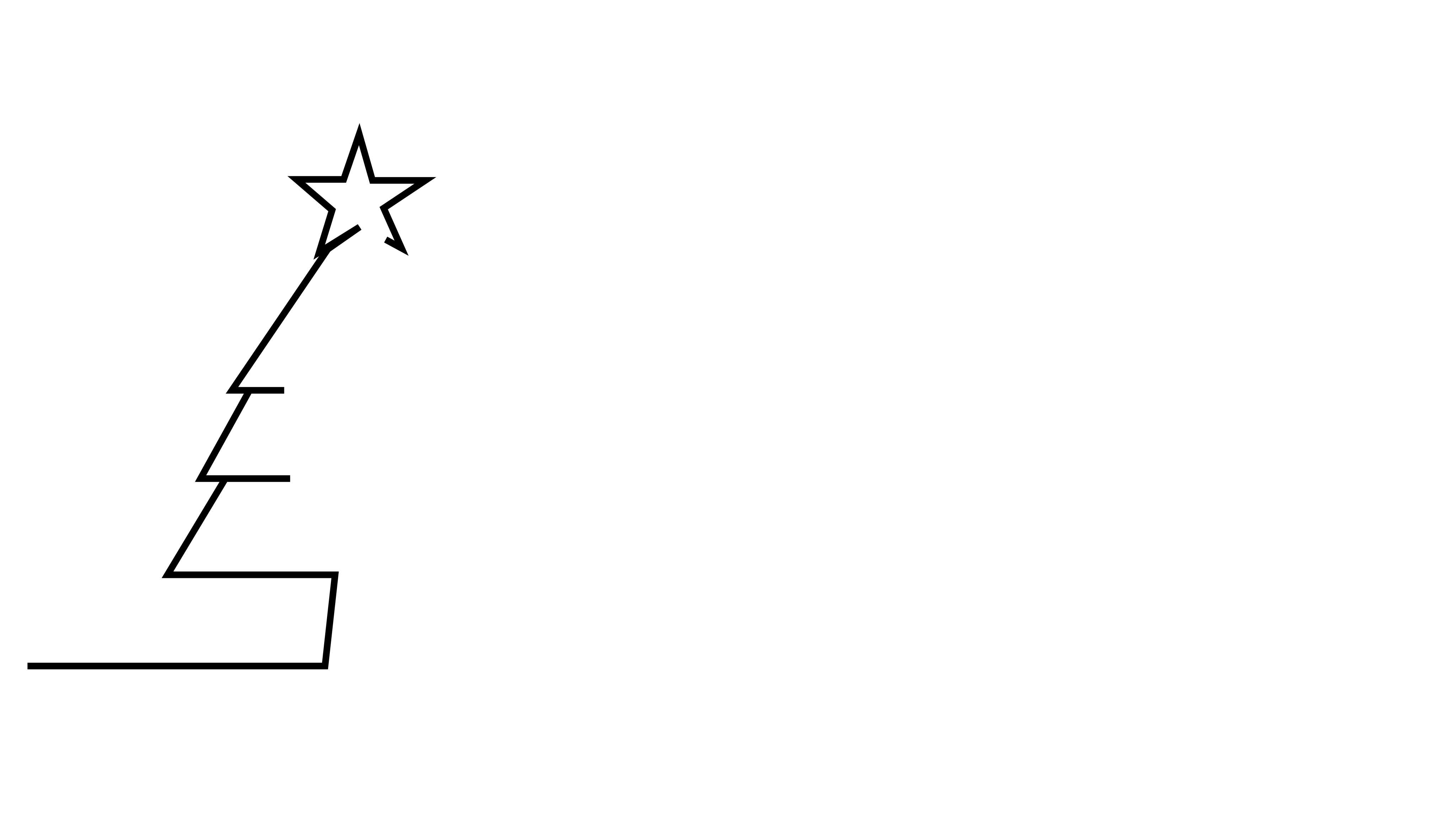 Christmas pine fir tree. Continuous one line drawing minimalist design ...