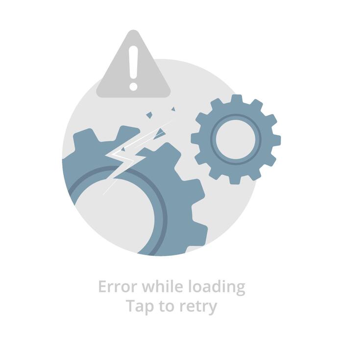 failed to load page, tap to retry concept illustration flat design ...