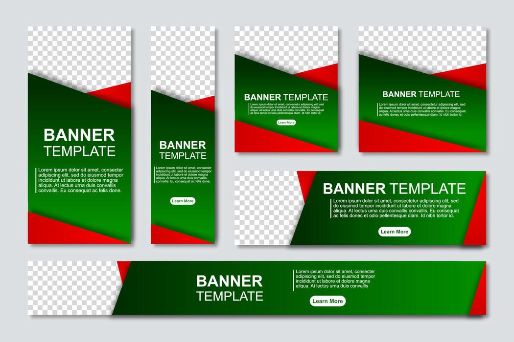 Banner Template Set Vector Art, Icons, and Graphics for Free Download