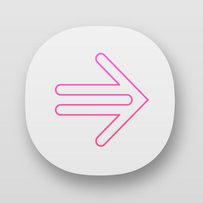 Double arrow app icon. Rewinding button. Navigation pointer. Next, forward arrow pointing ...