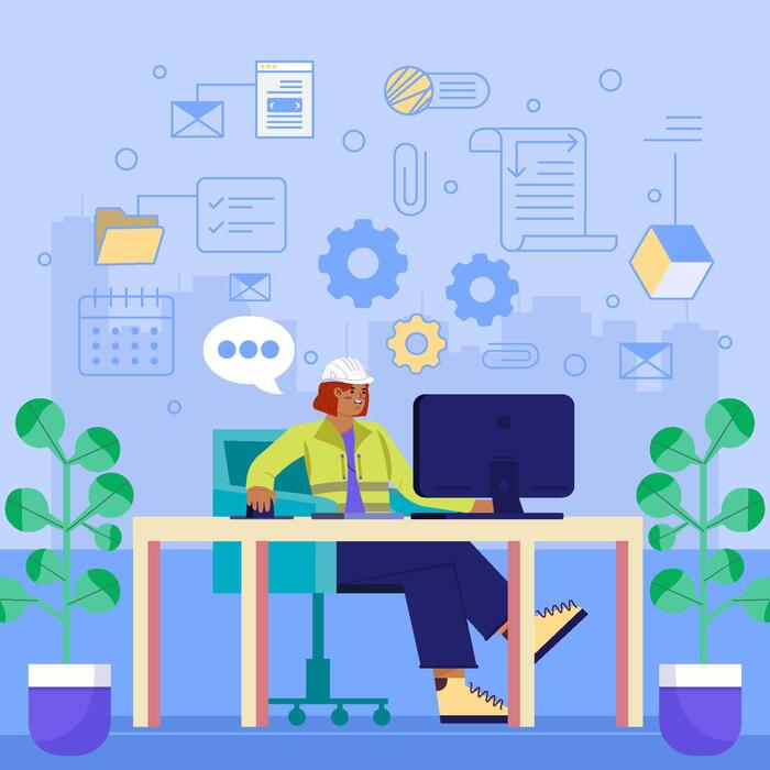 Computer Work Vector Art, Icons, and Graphics for Free Download