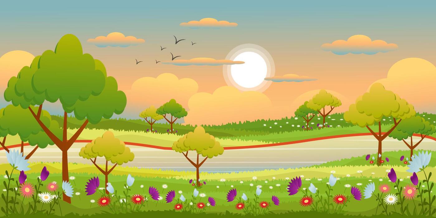 A spring background 4986049 Vector Art at Vecteezy