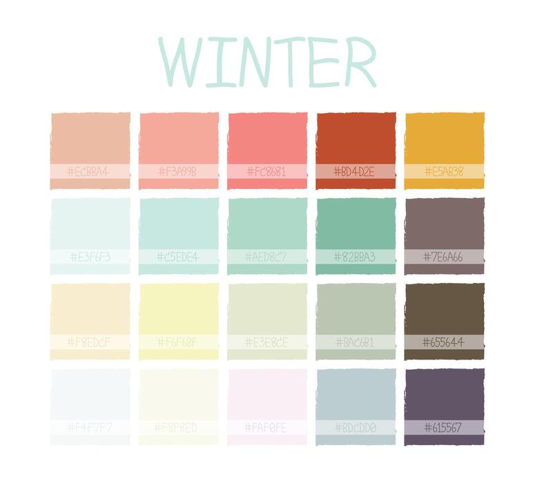 Winter Color Palette Vector Art, Icons, and Graphics for Free Download