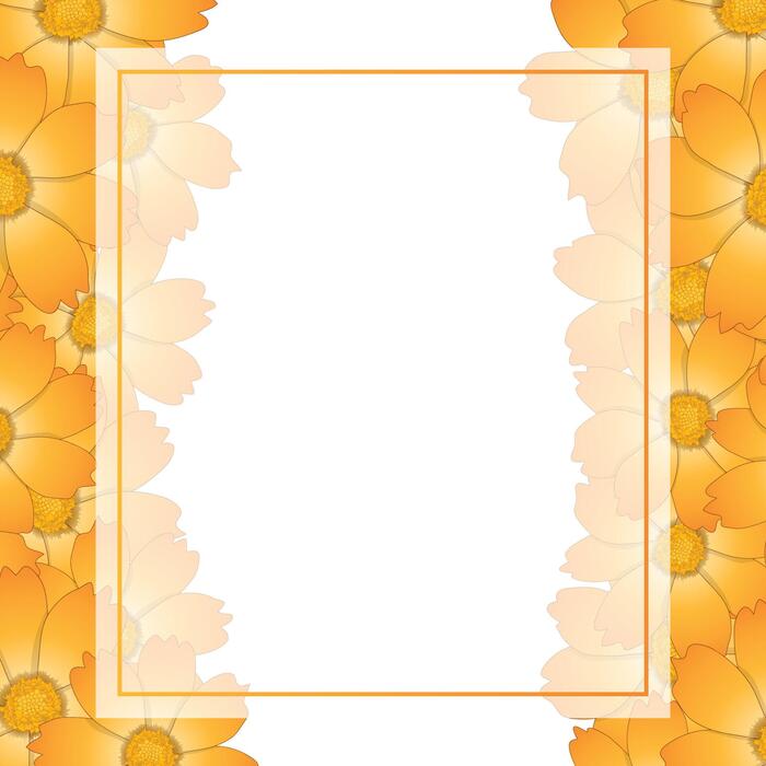 Orange Flower Border Vector Art, Icons, and Graphics for Free Download