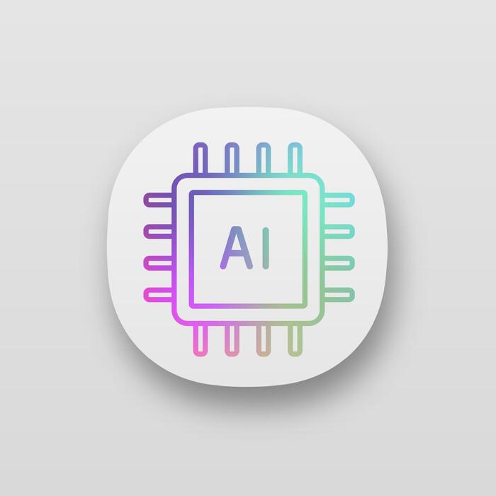 Processor color icon. Microprocessor. CPU. Central processing unit. Integrated circuit. Computer ...
