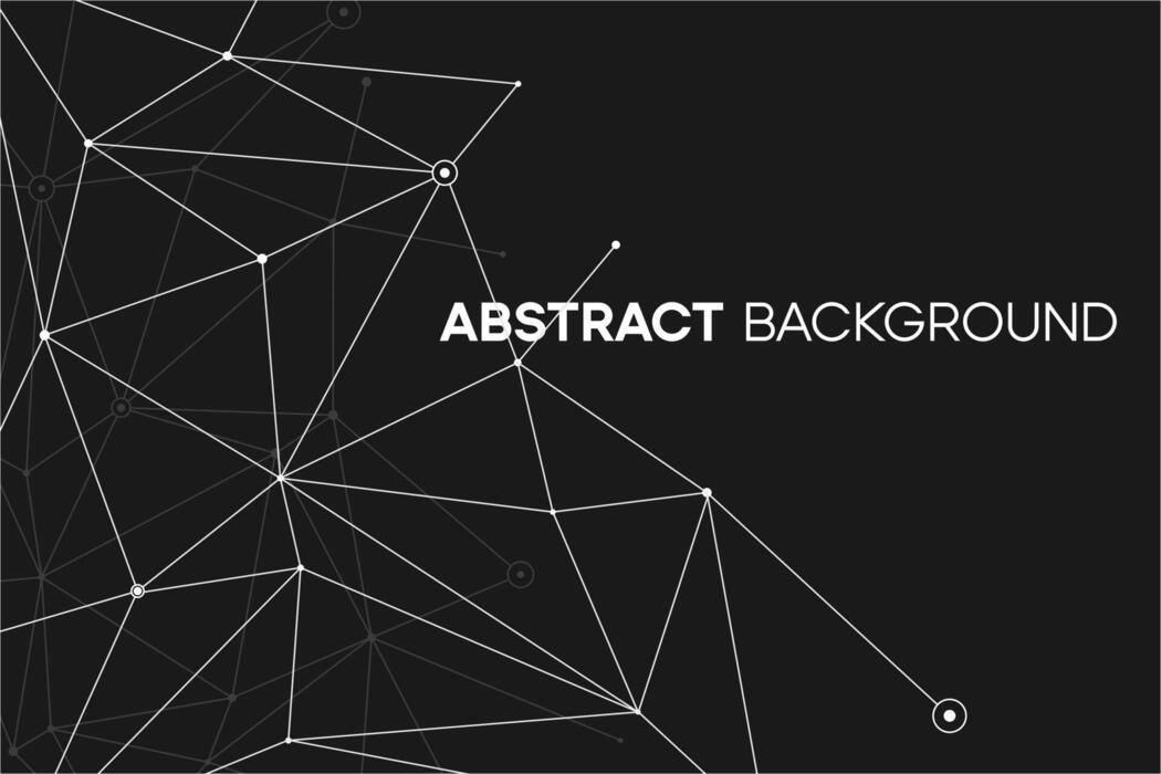 Web Triangle Background With Connection Of Line And Dot Scientific Element Ai Space Particles