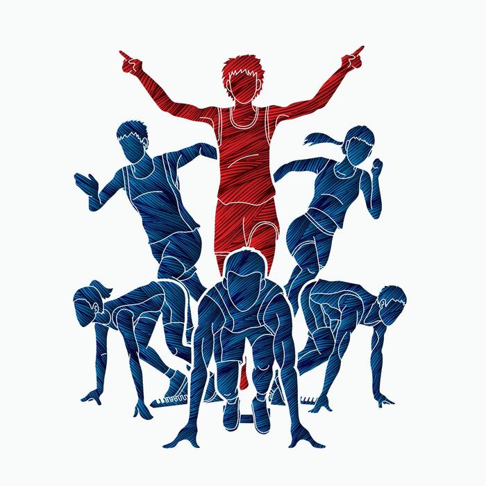 Marathon Runner Vector Art, Icons, and Graphics for Free Download