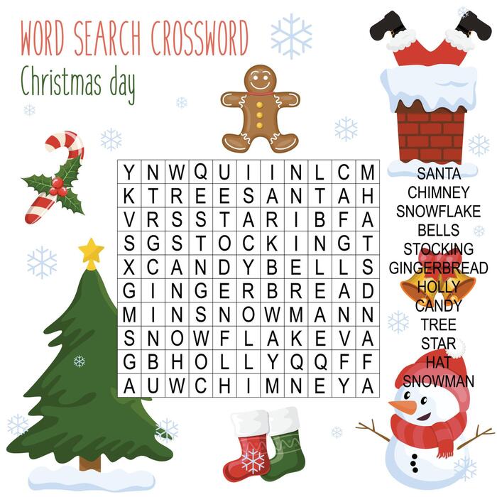 Christmas Word Search Vector Art, Icons, and Graphics for Free Download