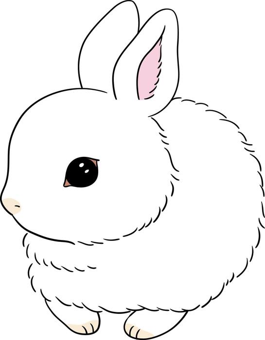 Cute rabbit looking up 5310917 Vector Art at Vecteezy
