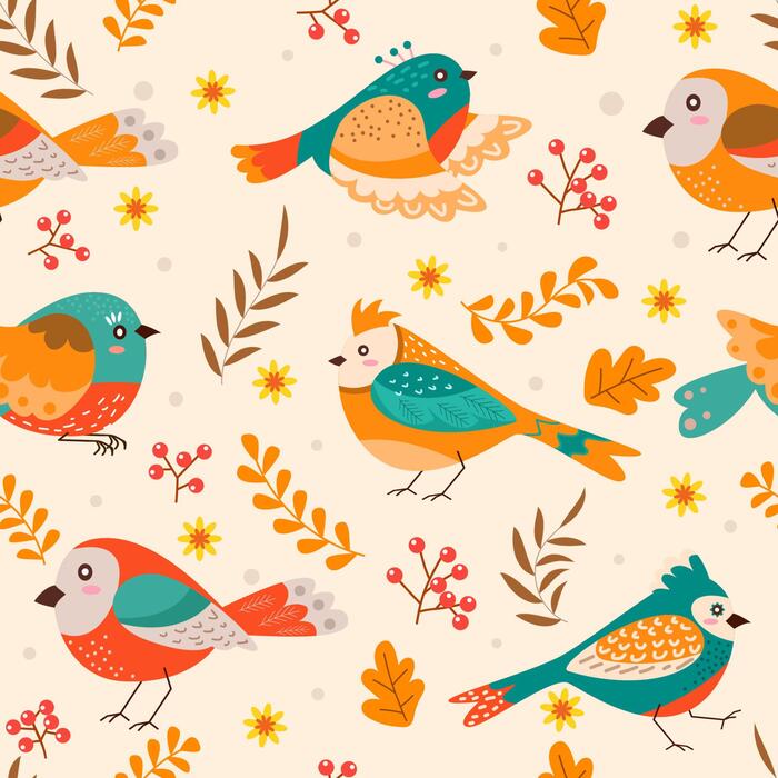 Spring Seamless Pattern Vector Art, Icons, and Graphics for Free Download