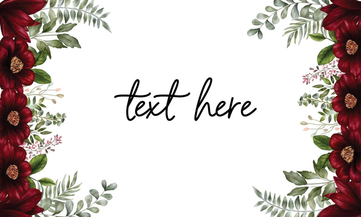 Burgundy Floral Border Vector Art, Icons, and Graphics for Free Download